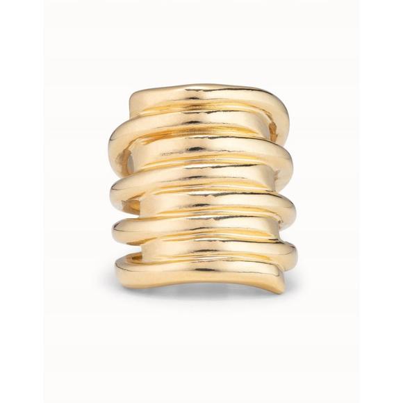 UNODE50 | Jewelry | New Unode5 Womens 8k Goldplated Tornado Ring In ...